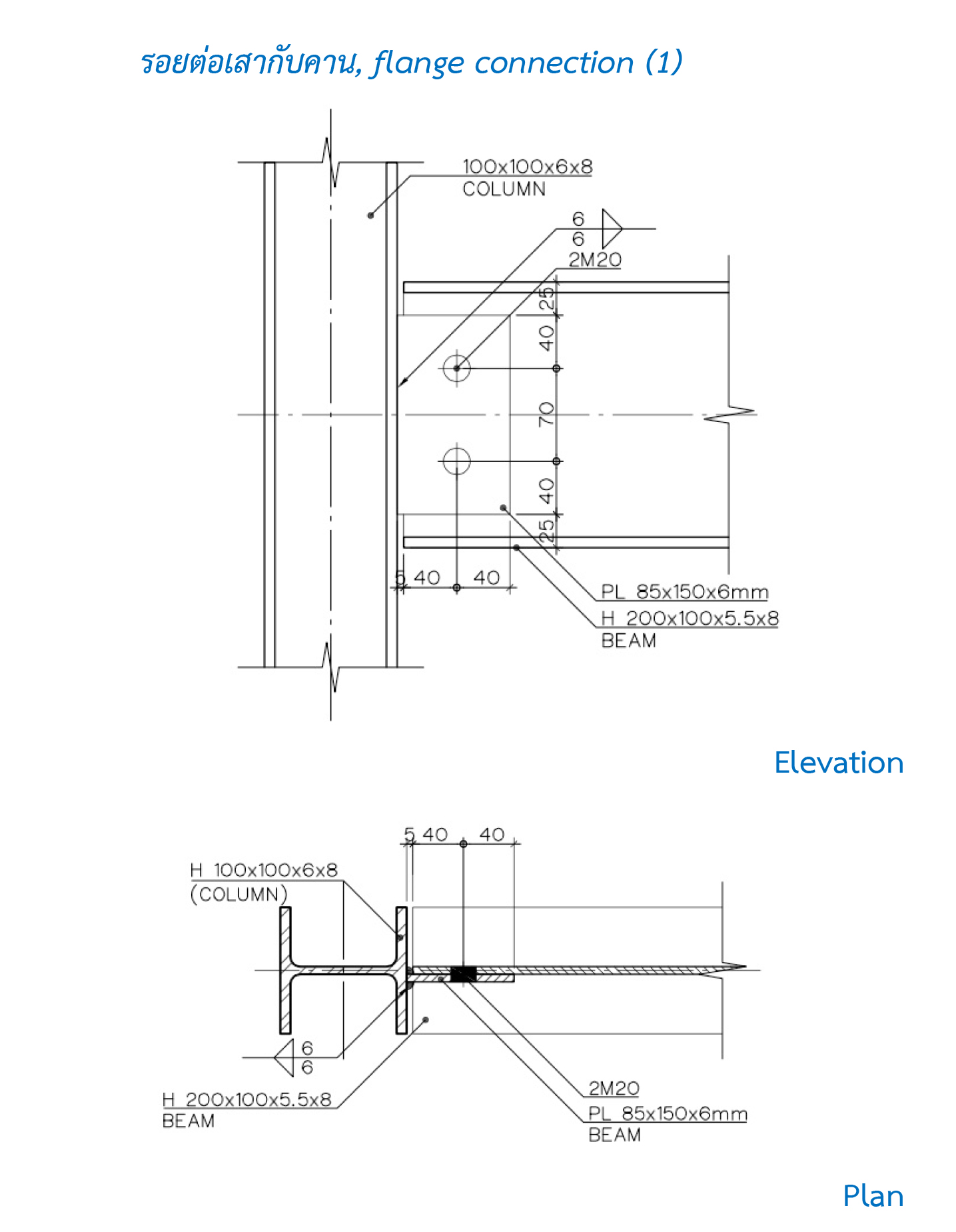 Steel Connection 1 : รอยต่อเหล็กในงานสถาปัตยกรรม 1 ตอนที่ 3 - H-BEAM ...